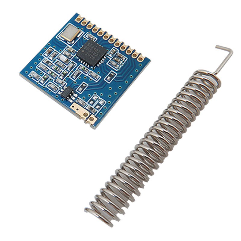 The SI4432 wireless module has a range of one kilometer and a frequency ...