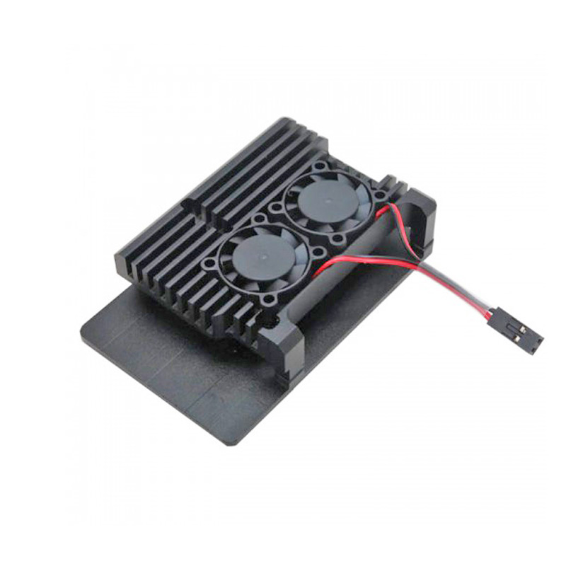 Aluminum Case with Dual Fans for Raspberry Pi 4