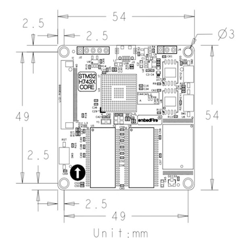 STM32H750XB 32-bit Development Board Wildfire
