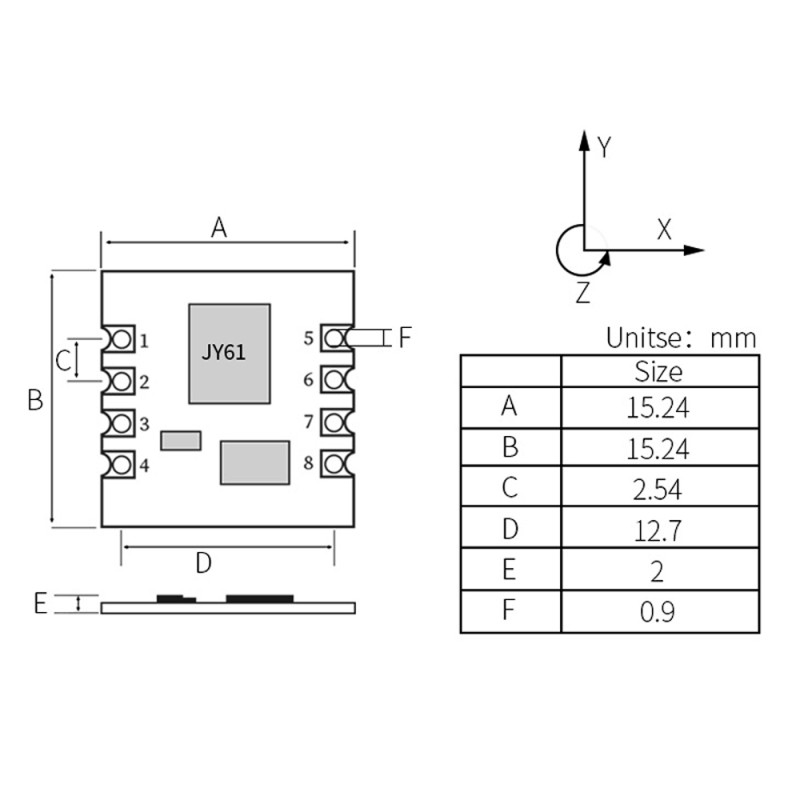 WT 61 accelerometer and gyroscope module Gyroscope module MPU6050 YJ-61 ...