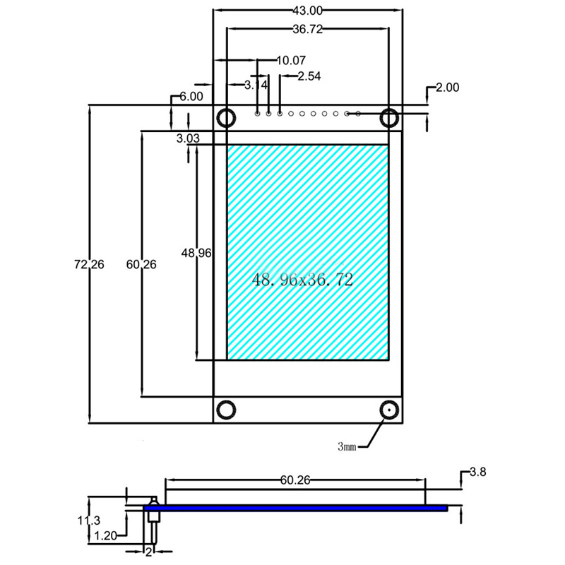Full-color 2.4-inch TFT Display module with serial communication