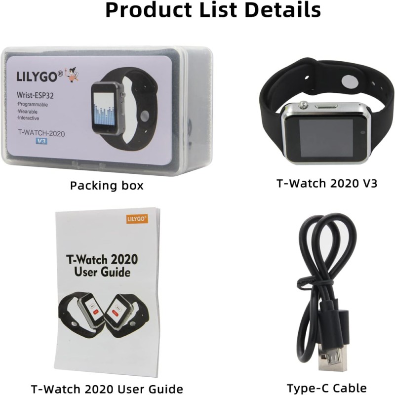 TTGO T-Watch 2020 ESP32 Programmable Smartwatch
