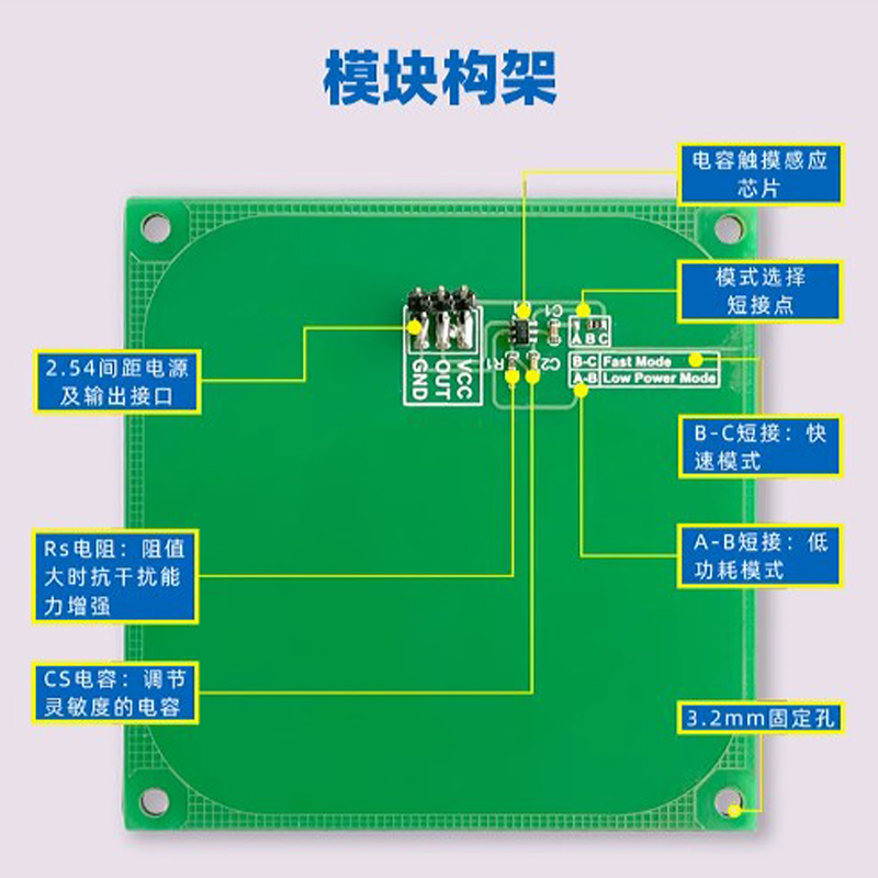 AT42QT1010 Switch Sensor Palm Large Area Capacitive Touch Button Sensor ...