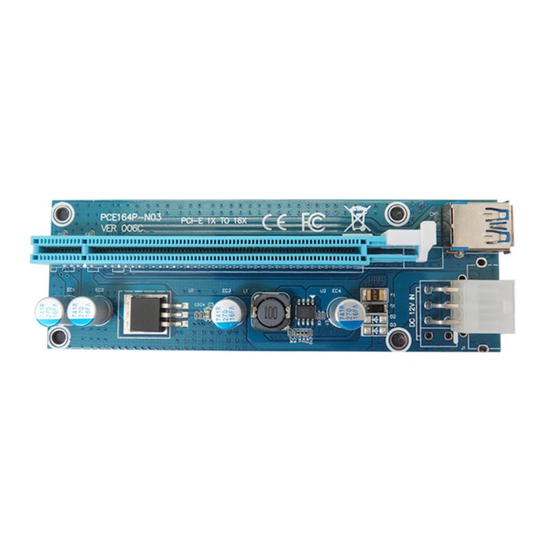 PCI-E Riser Graphics Card 1X to 16X Riser version 006C graphics card ...