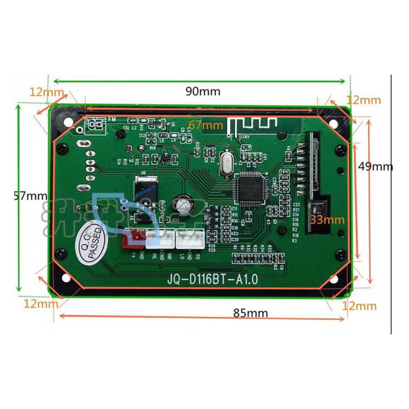 Amplifier module and MP3 decoder MP3 Decoder 12v Bluetooth MP3 ...