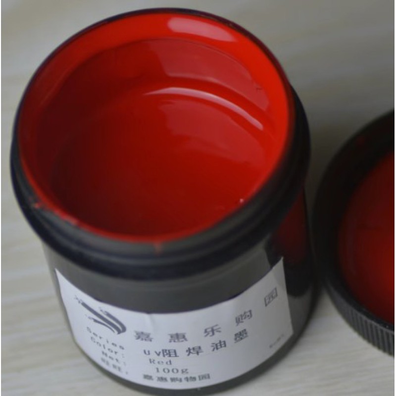 Red UV protective paint suitable for PCB 100g