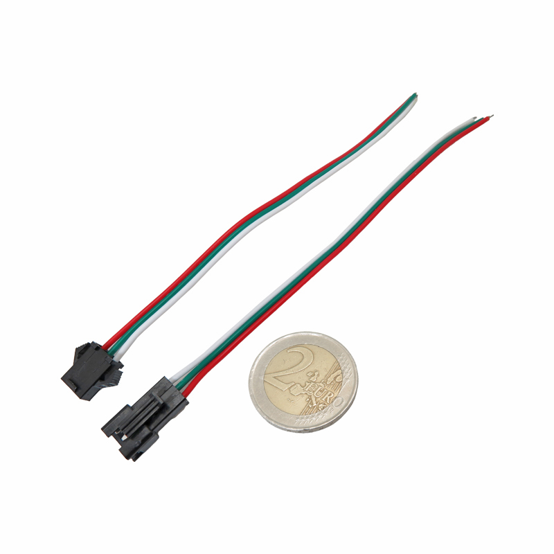 3-pin wired SM connector with 30 cm wire suitable for WS2811 and WS1903