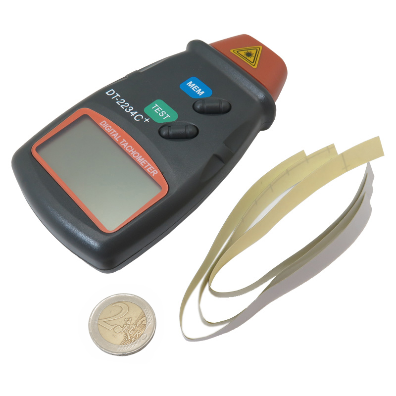 DT-2234C Laser tachometer with an accuracy of 0.1 rpm