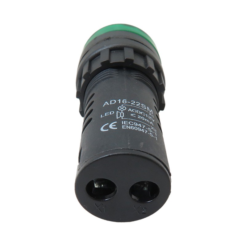 12 volt market signal light AD16-22SM green 12v Signal beeper alarm ...