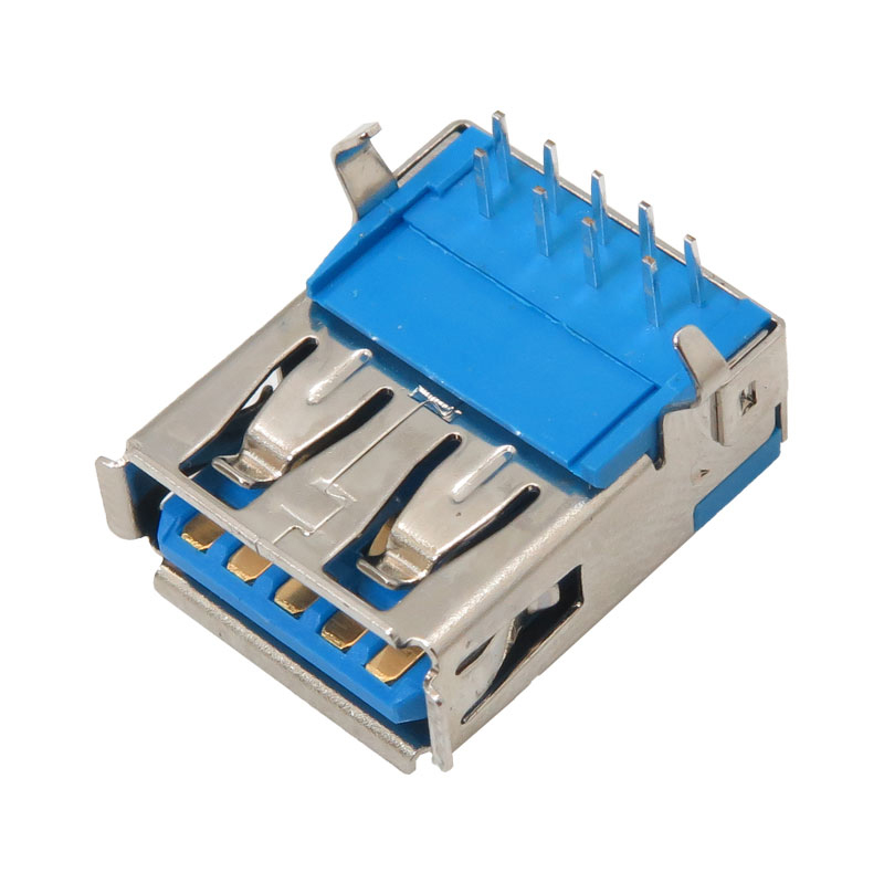 USB3.0 Type-A Female 90 Degree DIP Connector