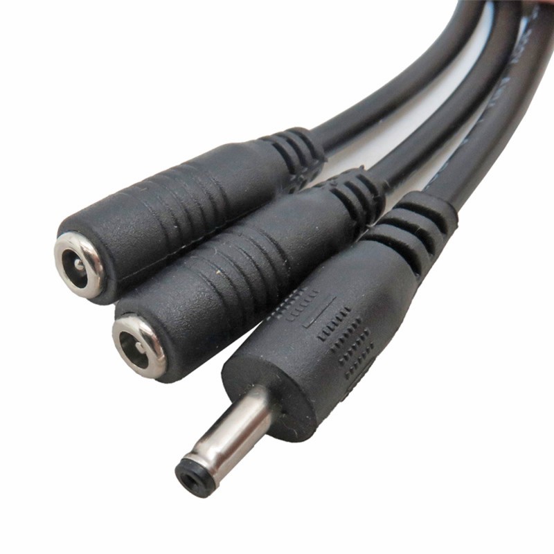 One to two DC3.5x1.35 power splitter cable DC3.5x1.35 male to two ...