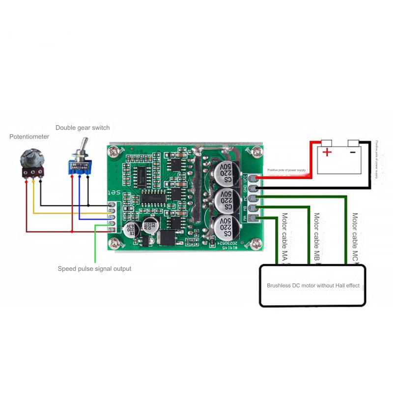 12 to 36V Motor Driver Controller Board 500 Watt 15A