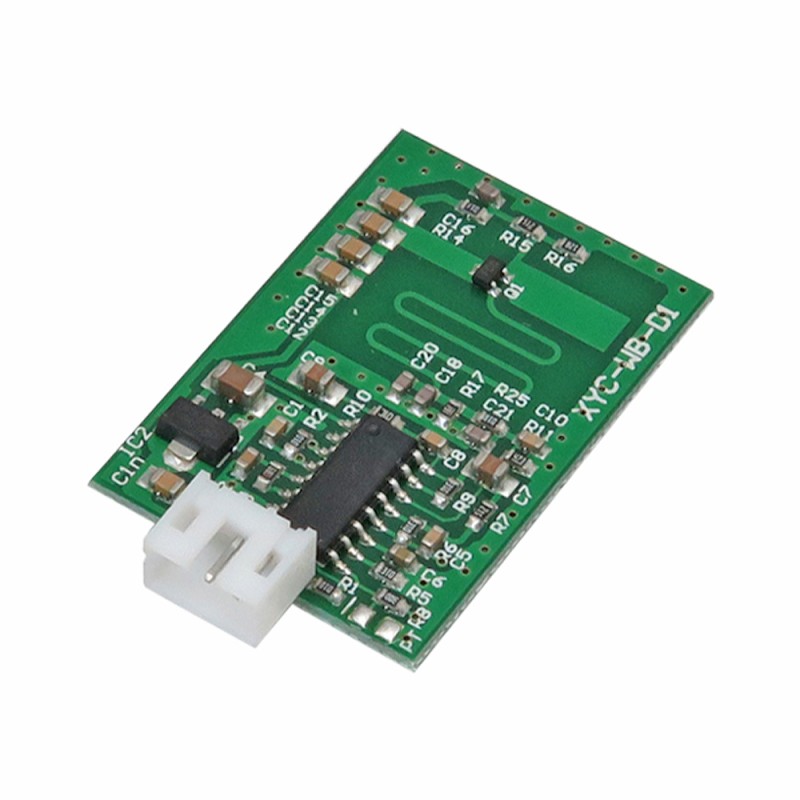 Microwave motion detection sensor module with a detection angle of 180 ...