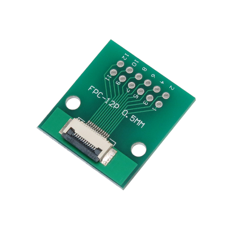 12-pin FPC adapter board with 0.5mm standard and FPC connector