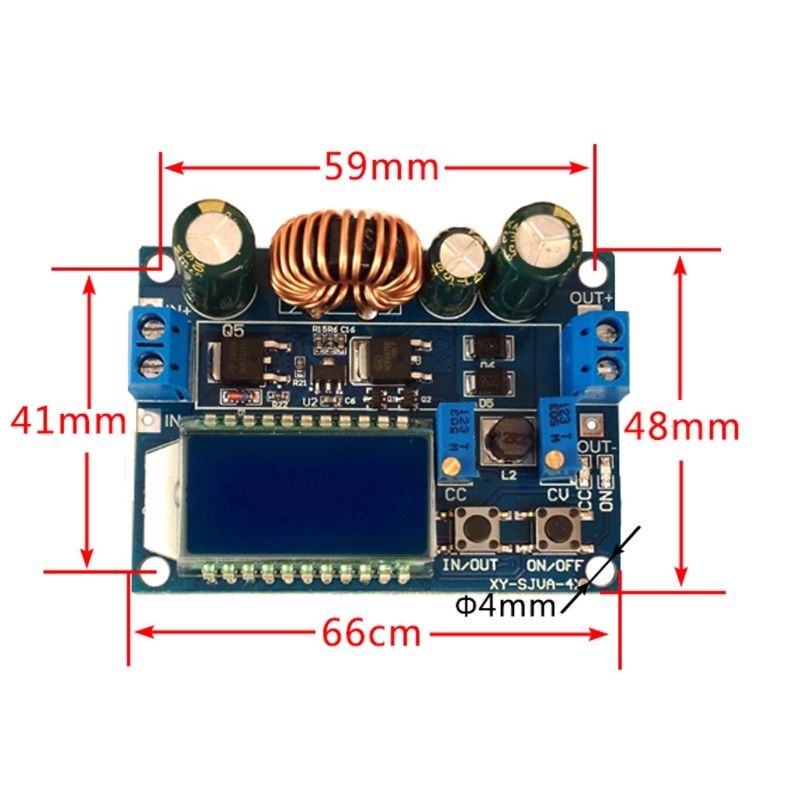 5.5–30V DC-DC Buck-Boost Voltage and Current Regulator Module with ...