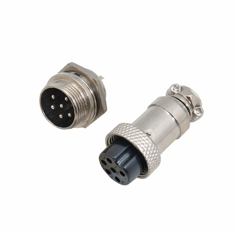 6-pin GX16 metal military connector