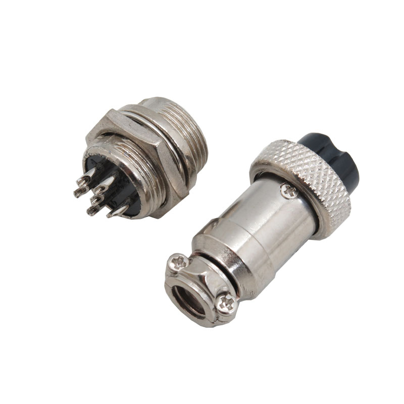 6-pin GX16 metal military connector