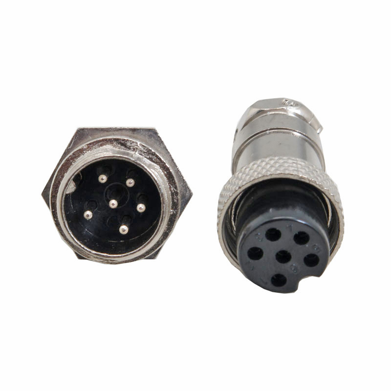 6-pin GX16 metal military connector