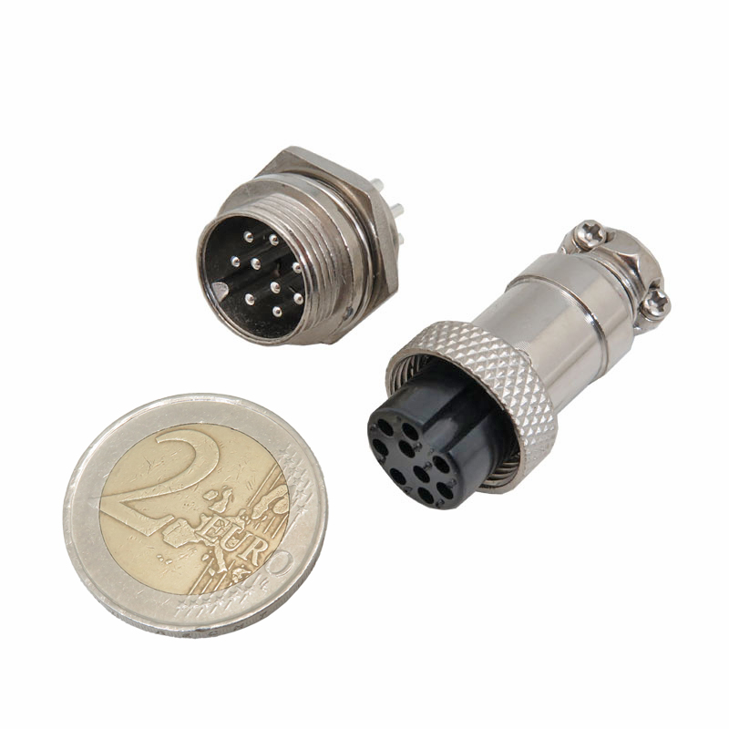 9-pin GX16 military metal connector