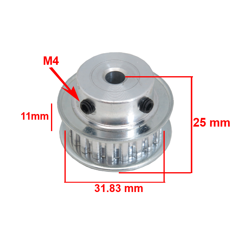 XL 20-Tooth Aluminum Pulley for 8 mm Shaft