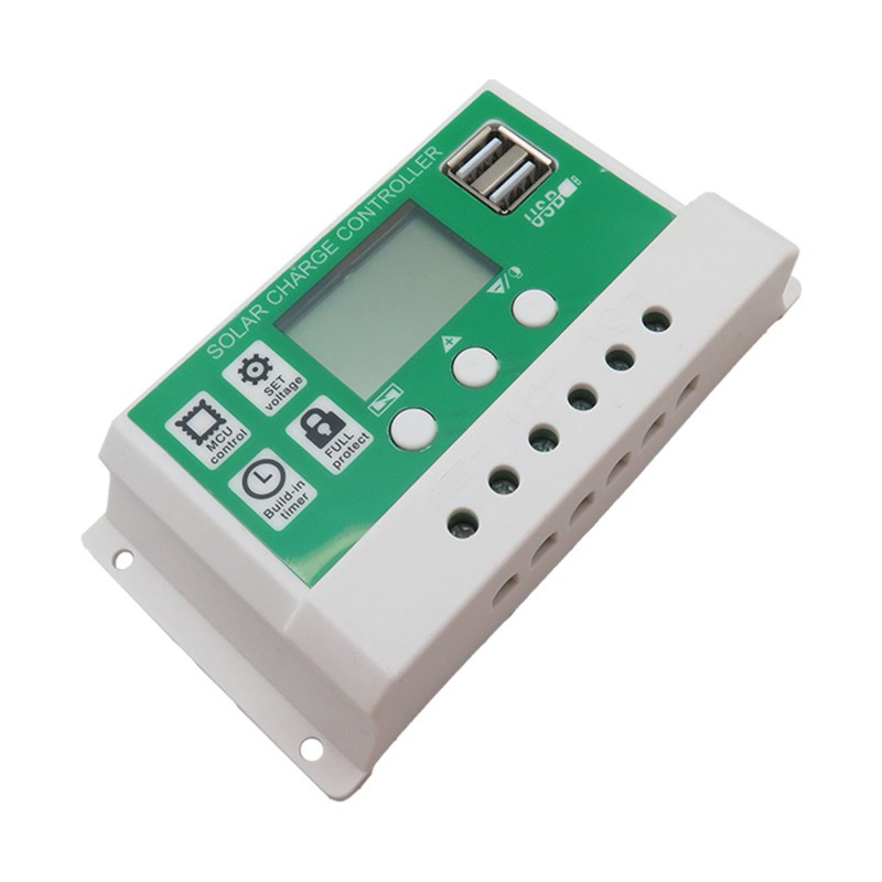 10A solar panel charge controller with screen and USB output Solar ...