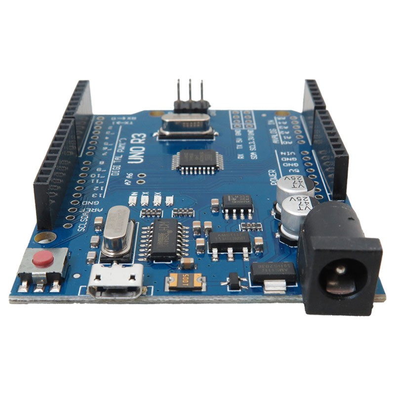 Arduino Uno board has ATmega328 CPU and CH340G converter chip Arduino ...