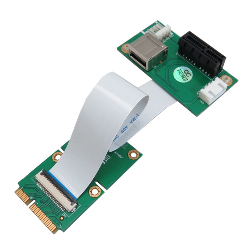 PCI-E to PCI-E Express 1X adapter card Riser Graphics Mini PCI-E to PCI ...