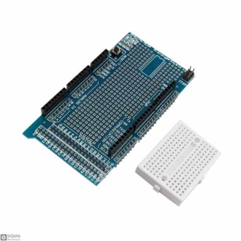 Arduino Maga2560 Prototype Shield With Breadboard