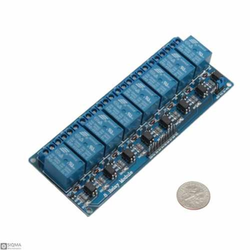 Eight Way Low Level Trigger Relay Module [5V] [10A]