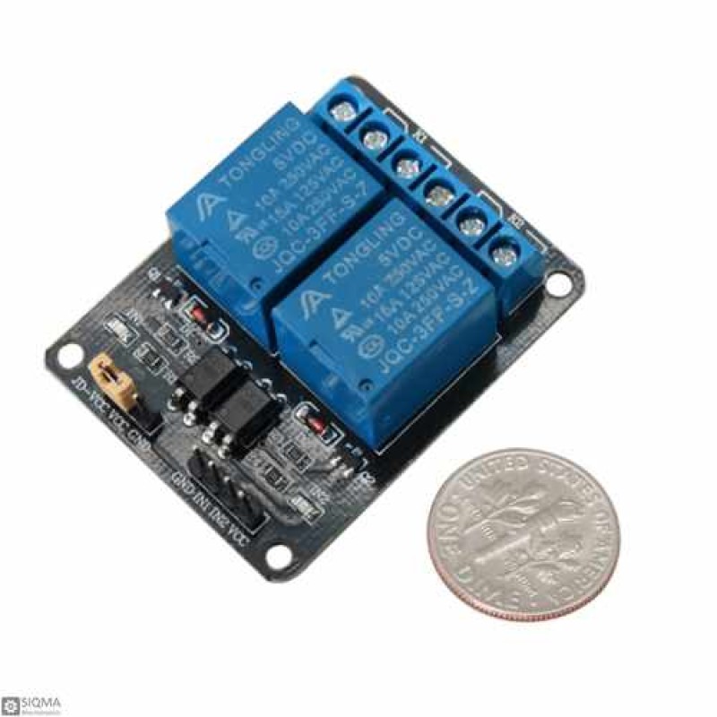 15 PCS Two Way Low Level Trigger Relay Module [5V] [10A]