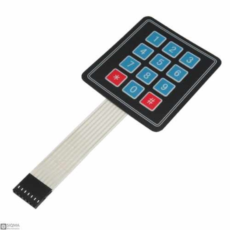 5 PCS 3x4 Flat Matrix Keypad Module [12 Channel] [7 Pin]