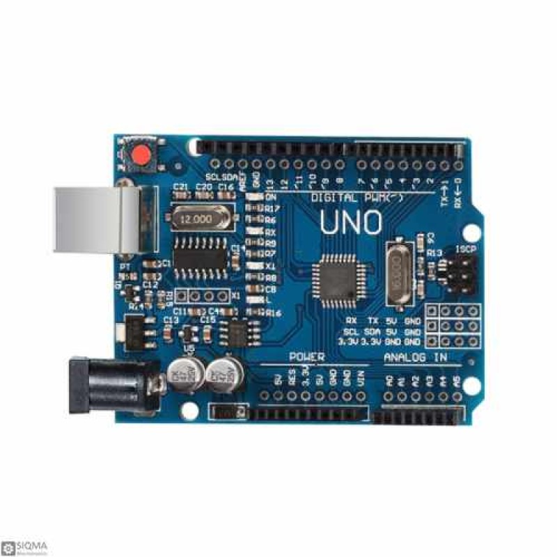 Arduino Uno Rev3 With ATmega328P Microcontroller And CH340G USB Serial ...