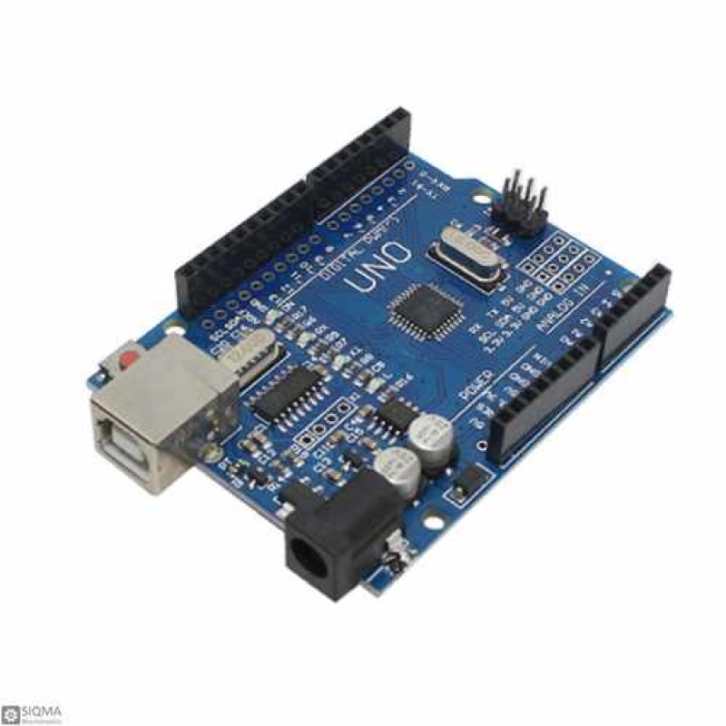 Arduino Uno Rev3 With ATmega328P Microcontroller And CH340G USB Serial ...
