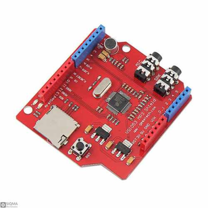VS1053 MP3 Stereo Audio Recording Decoder Encoder Arduino Shield Board With TF Card