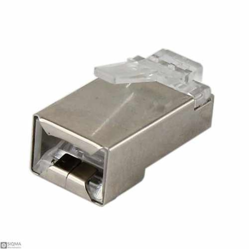 100 PCS Shielded RJ45 Mail Connector