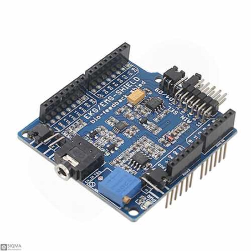 EKG EMG Arduino Shield with Cables and Electrodes