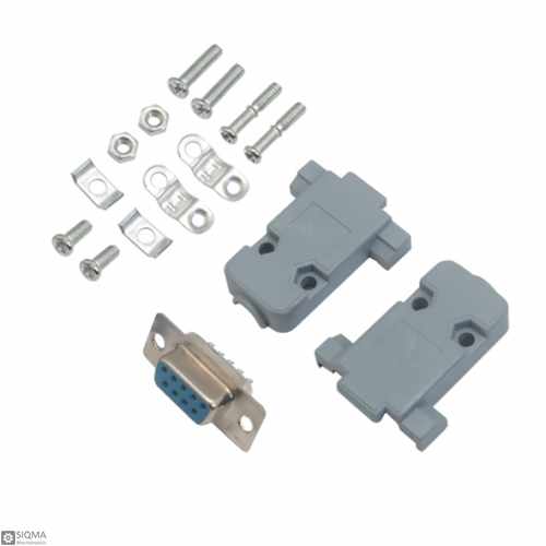 10 PCS RS232 Serial DB9 Connector with Shell [Female , Male]