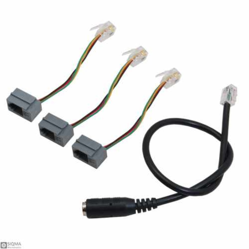 RJ9-RJ10 Phone Socket to 3.5mm Jack Converter Cable