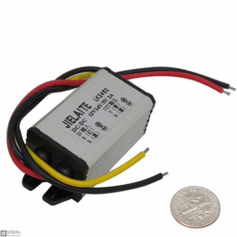 DC-DC Car Power Line Buck Step Down Power Supply Regulator Module [ 5V 2A ]