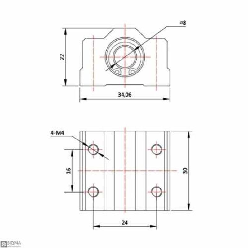 5 PCS 3D Printer Aluminum Linear Slider Block Bearing