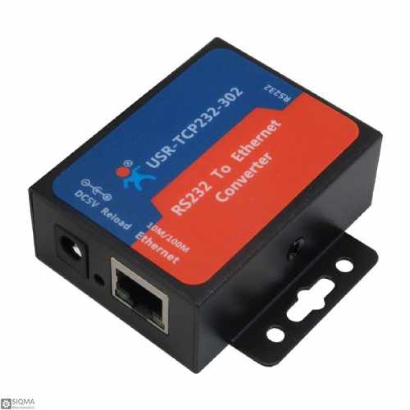 Serial RS232 To Ethernet TCP IP Server Converter Support DHCP And DNS ...