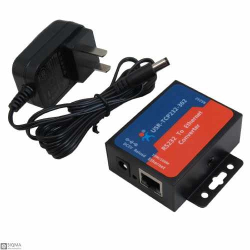 Serial RS232 To Ethernet TCP IP Server Converter Support DHCP And DNS ...