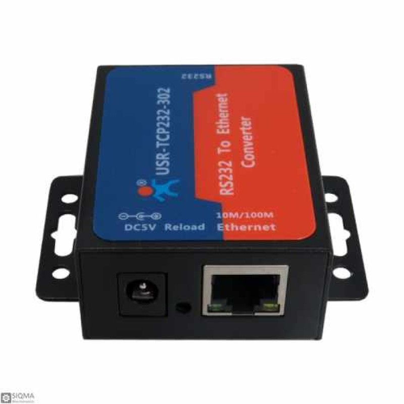 Serial RS232 To Ethernet TCP IP Server Converter Support DHCP And DNS ...