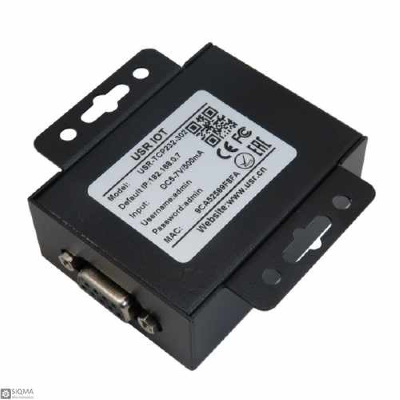 Serial RS232 To Ethernet TCP IP Server Converter Support DHCP And DNS ...