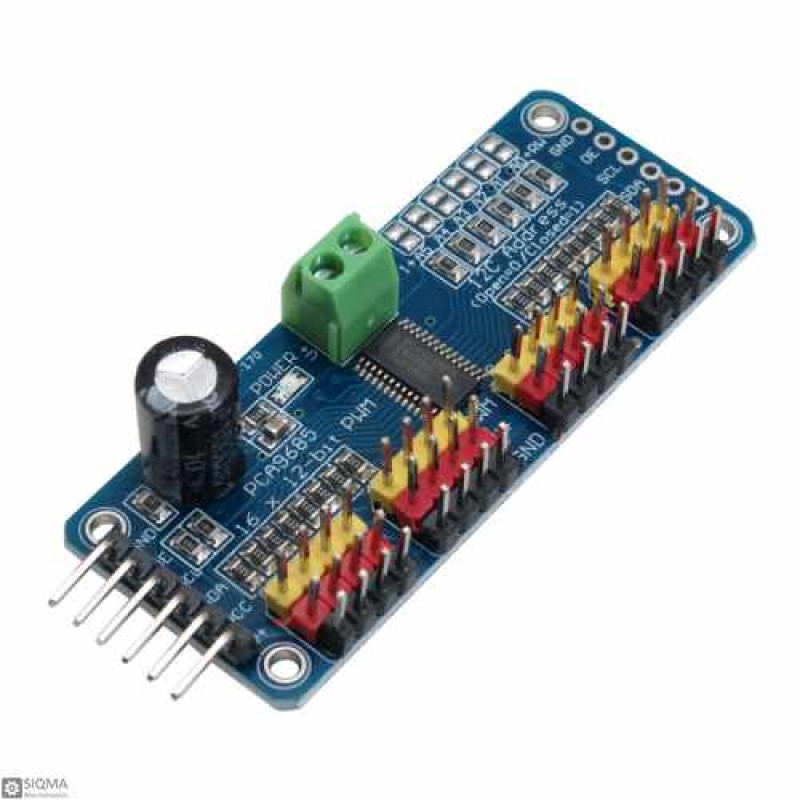 PCA9685 16 Channel 12-bit PWM I2C Servo Motor Driver Module For Arduino ...