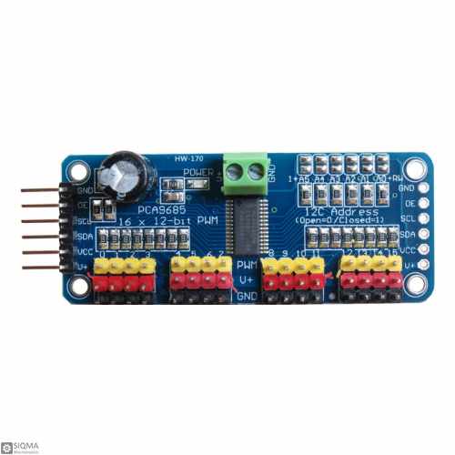 PCA9685 16 Channel 12-bit PWM I2C Servo Motor Driver Module For Arduino ...