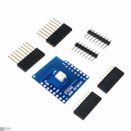 2 PCS ESP8266 WeMos D1 Mini WS2812B RGB LED Shield