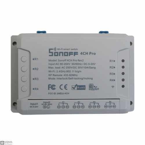 Sonoff Pro R3 4 Gang WiFi Smart Switch [10A] [interlock , self-locking ...