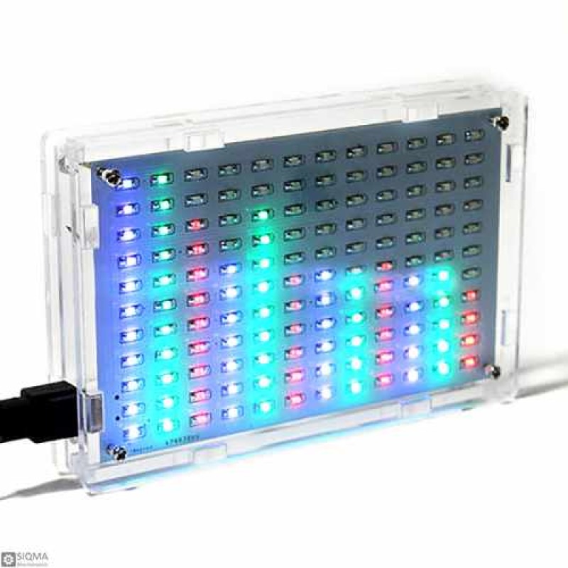 LED Music Spectrum Analyzer DIY Assembly With Case [11x12]