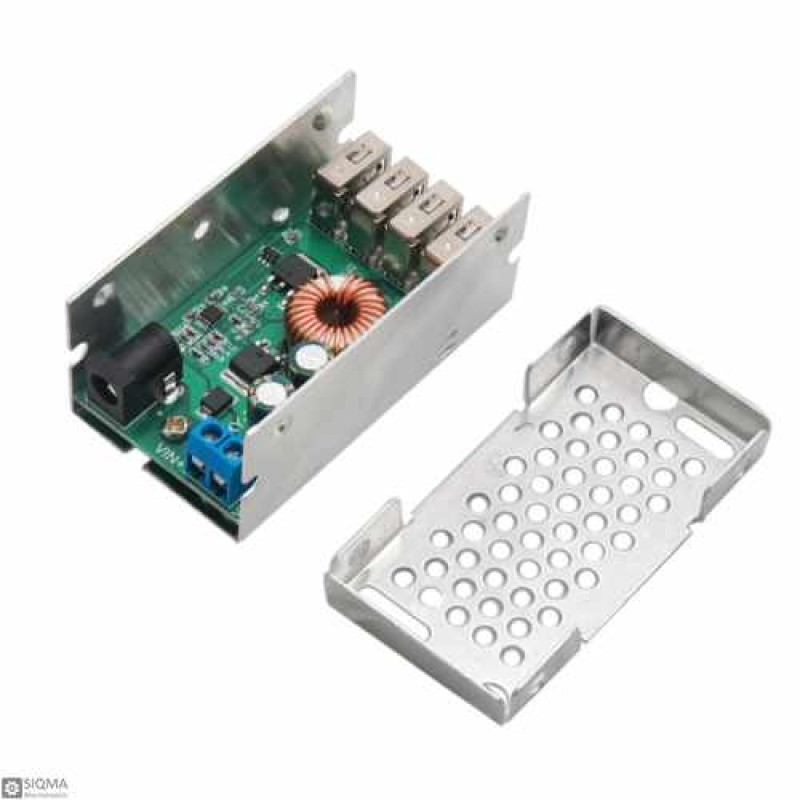 DC-DC 4 USB Port Buck Power Supply Voltage Regulator Fast Charging ...
